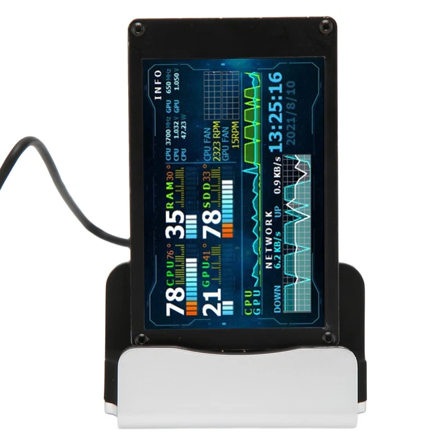 MINI IPS SCREEN USB 3.5 Inch AIDA64 PC CPU GPU Data Monitor Computer ...