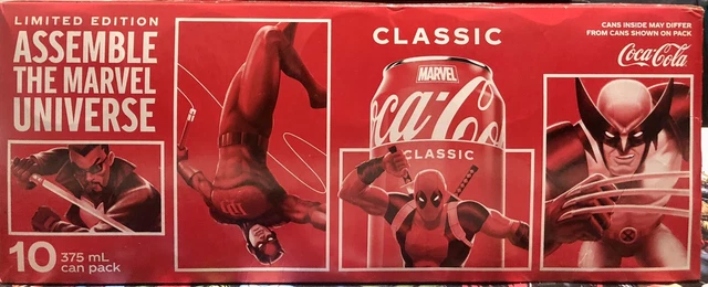 MARVEL COCA COLA Deadpool & Wolverines (10 Pack Of Unopened Cans) £42. ...