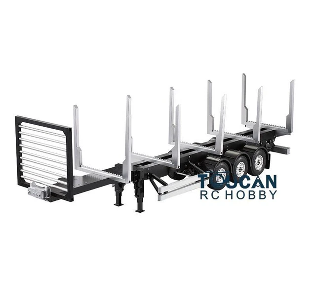 1/14 RC TOUCANRC 3Axle Timber Truck Pole Tractor Flatbed Semi Trailer ...