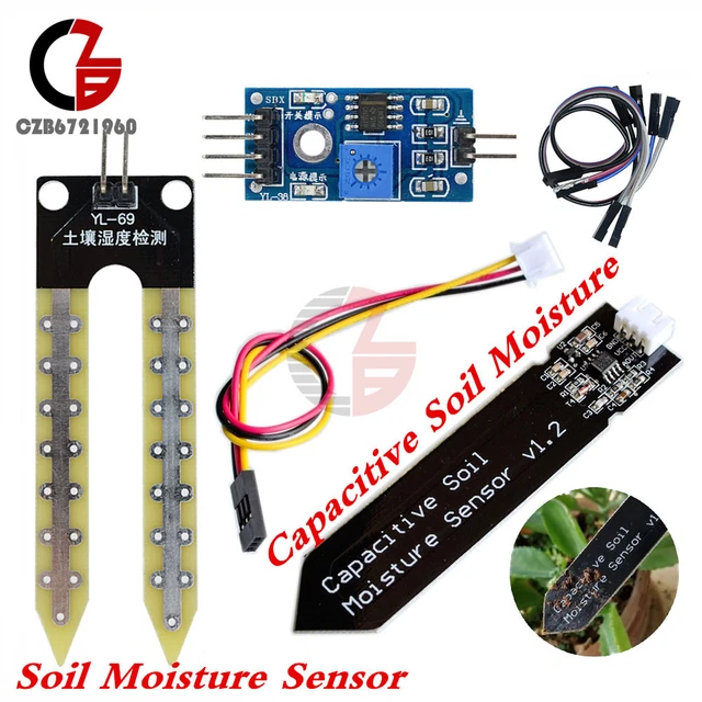 ANALOG CAPACITIVE SOIL Moisture Sensor V1.2 + Sensor Cable Corrosion ...