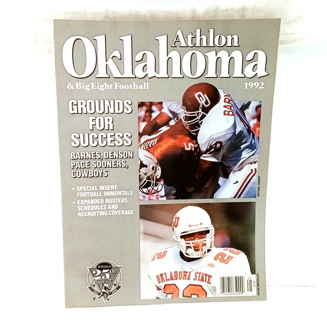 ATHLON OKLAHOMA MAGAZINE 1992 OU Sooners OSU NCAA College Football Big ...