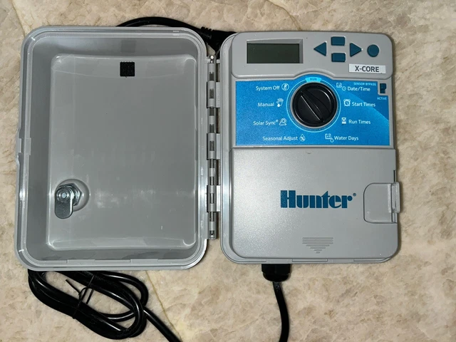 HUNTER X-CORE XC-400 4-Zone Station Outdoor Sprinkler Controller Timer ...