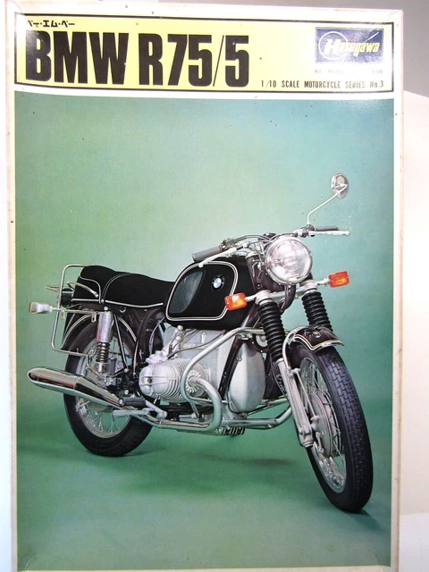 HASEGAWA 1:10 SCALE BMW R75/5 Motorcycle Model Kit # MS-012:1200 ...