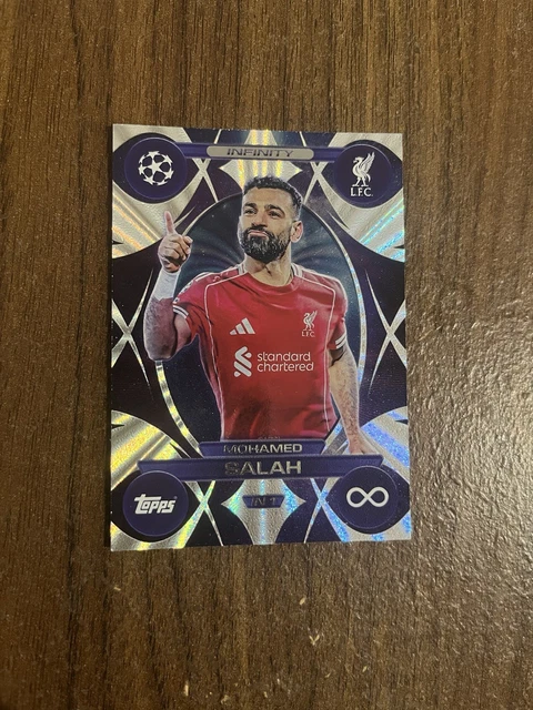 TOPPS MATCH ATTAX 2025 2026 Infinity Mohammed Salah Liverpool UCL Foil ...