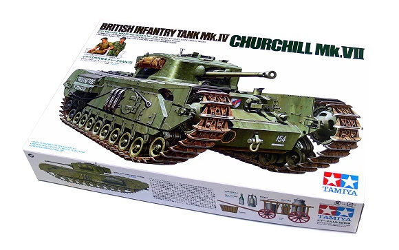 TAMIYA MILITARY MODEL 1/35 CHURCHILL Mk.VII British Infantry Tank Mk.IV ...