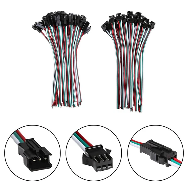 JEU COMPLET DE connecteurs pour JST SM pour bandes LED avec fils à code couleur EUR 20,41 ...