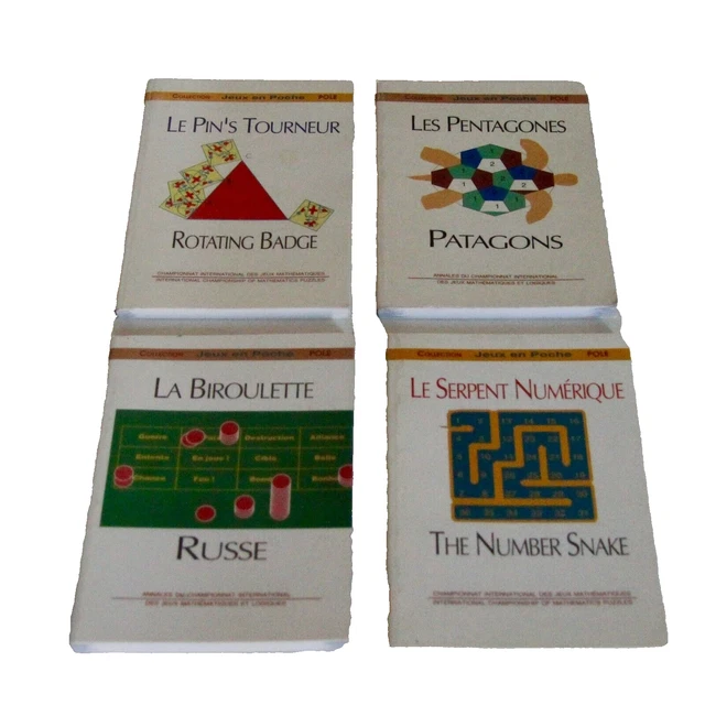 LOT DE 4 livrets de jeux mathématiques FFJM 1992 1993 EUR 15,00 ...