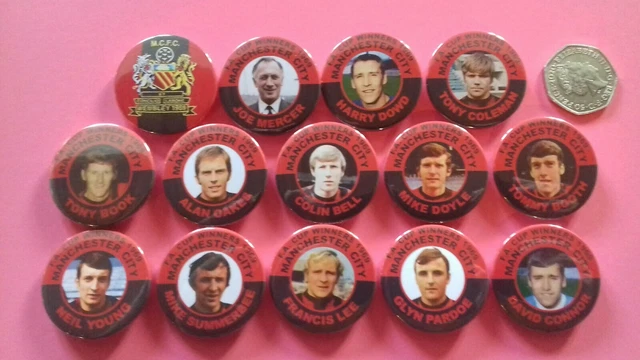 MANCHESTER CITY FA CUP WINNERS 1969 BADGES X14 38mm in size £15.50 ...