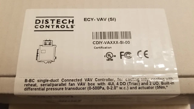 NEW - DISTECH Controls ECLYPSE ECY-VAV (SI) CDIY-VAXXX-SI-0 - Qty 1 ...