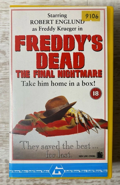 FREDDYS DEAD - The Final Nightmare VHS - Extremely rare yellow box £25. ...
