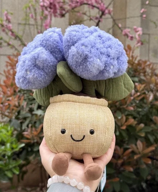 JELLYCAT HYDRANGEA AMUSEABLES Plush Flower Pot With Dust Bag New Sealed ...