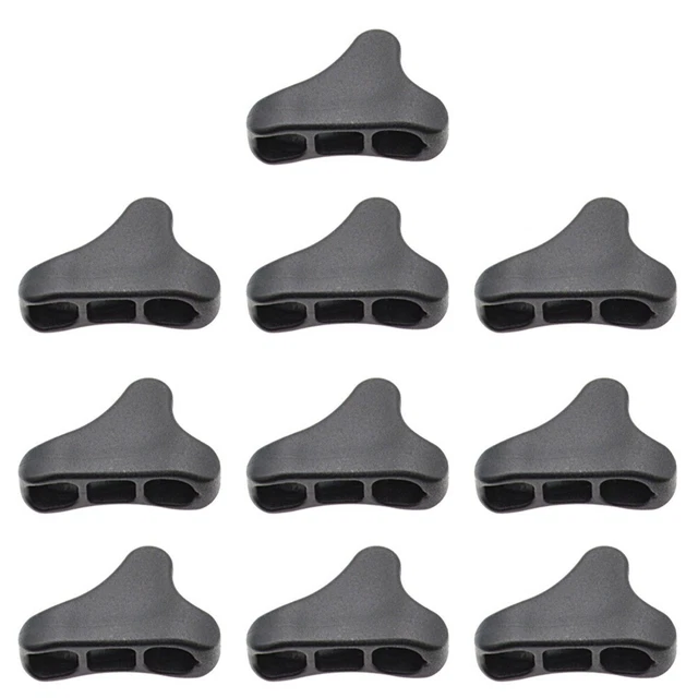 HASSLE CAMPING WITH Triangles Rope Buckles Pack of 10 Windproof Buckles ...