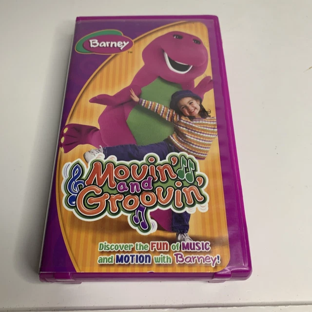 BARNEY MOVIN' AND Groovin VHS Purple Dinosaur Kids Video 2004 Classic ...