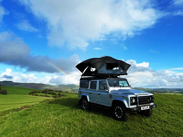 LAND ROVER DEFENDER 110 For Hire with a Roof Tent!!! £150.00 - PicClick UK
