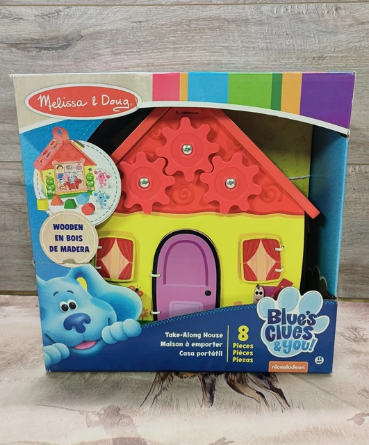 BLUES CLUES MELISSA and Doug Wooden Take Along House Carry Shape Play ...