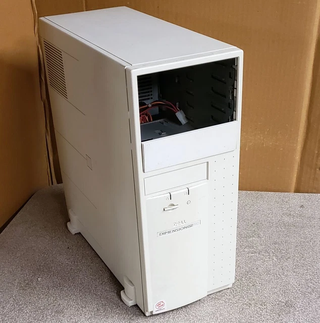 VINTAGE 1994 DELL Dimension XPS P90 tower case, 224W AT power supply ...