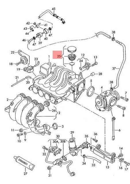 GENUINE REPAIR KIT For Valve Unit VW AUDI Beetle Cabrio 06A198205A £112 ...