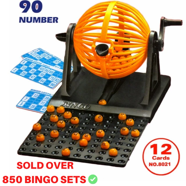 NEW BINGO LOTTO Lottory Traditional Family Game Set 90 Balls 12 Cards £ ...