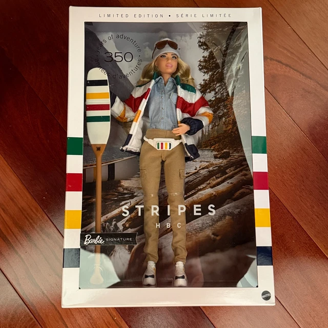 HUDSON'S BAY HBC Stripes 350th Anniversary Barbie Doll Mattel $150.00 ...