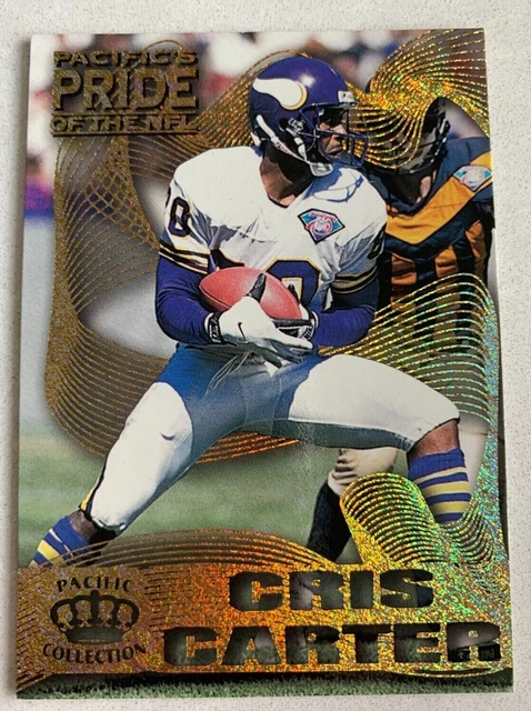 NFL CRIS CARTER Vikings 1995 Pacific Crown Pride Of The NFL Trading ...