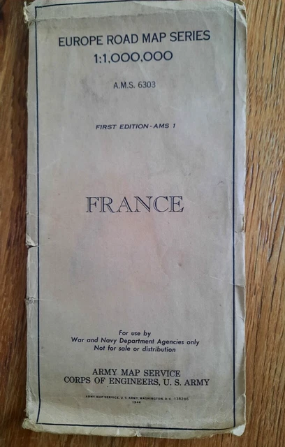 US ARMY Europe road map series Carte de France 1944 WW2 debarquement EUR 57,00 - PicClick FR