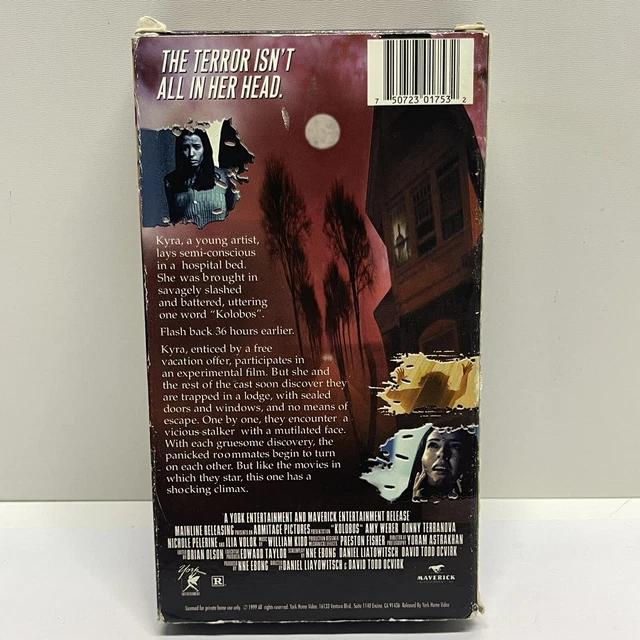 KOLOBOS SLASHER HORROR VHS 1999 Black Cassette Amy Weber, Danny ...