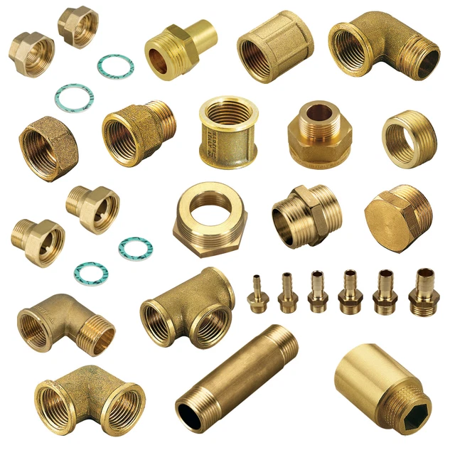 BRASS FITTINGS SCREW Connection T-Piece Nipple Threaded Connector ...