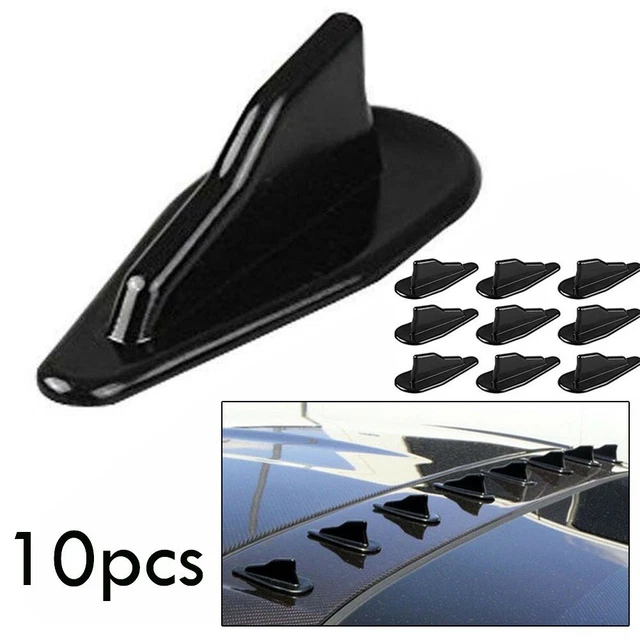 IMPROVED AERODYNAMICS SHARKFINS Spoiler Wing Kit Roof Vortex Generator ...