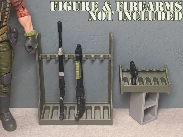 1/12 SCALE GUN rack and pistol rack - Display prop for 6" action figure ...