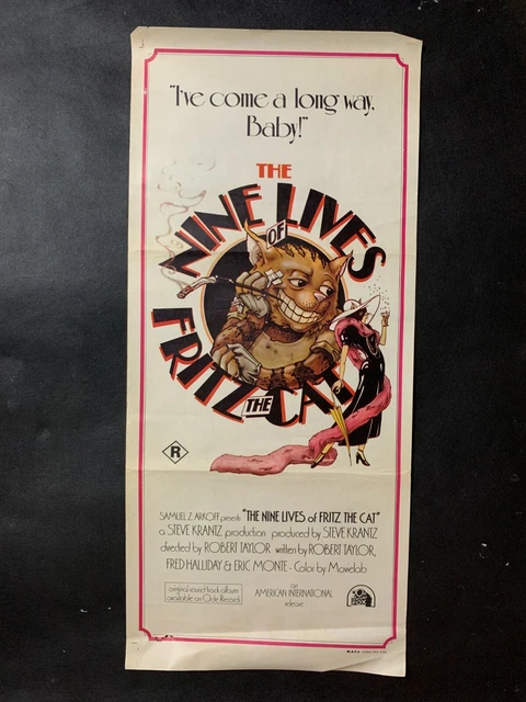 THE NINE LIVES OF FRITZ THE CAT Australian Daybill Movie Poster Crumb ...