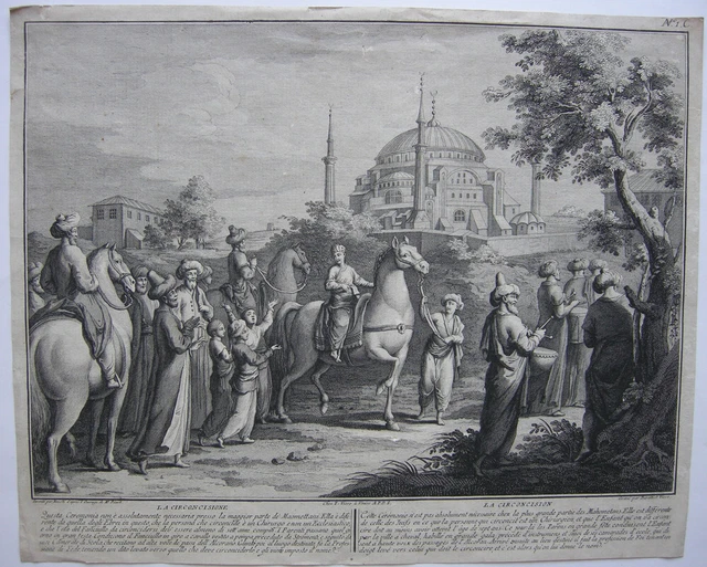 Ottoman Celebration Circumcision Orig Etching Baratti Viero 1790 188
