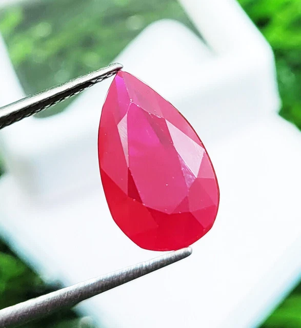4,70 CT CERTIFIÉ rubis rouge naturel Madagascar poire taillée pierres ...