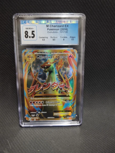 POKEMON XY EVOLUTIONS M Charizard EX 101/108 Full Art Holo CGC Grade 8,5 Neuf Neuf/M EUR 46,35 ...