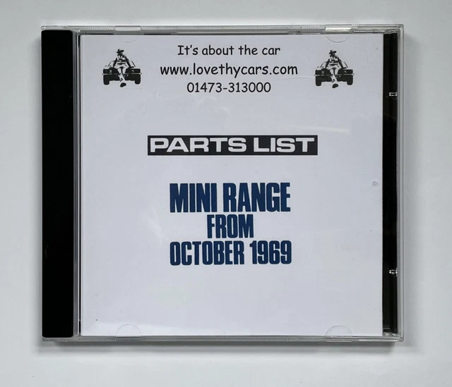 CLASSIC MINI PARTS List From October 1969 CDROM 1275GT Clubman Estate ...