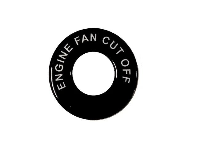 ENGINE FAN CUT OFF -Lucas Toggle Switch Round Dash Tag - Classic Car ...