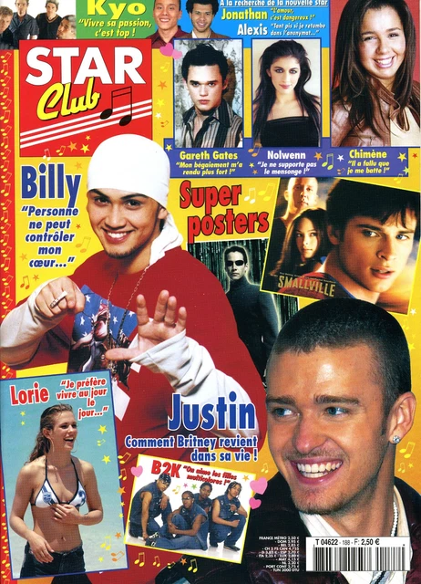 MAGAZINE STAR-CLUB N°188, Billy CRAWFORD, SMALLVILLE, PRISCILLA, LORIE ...
