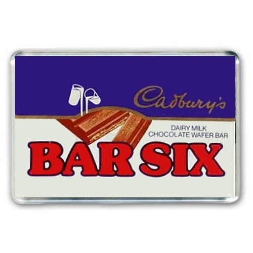 RETRO CADBURY'S BAR SIX CHOCOLATE BAR WRAPPER-JUMBO COLOUR Fridge ...