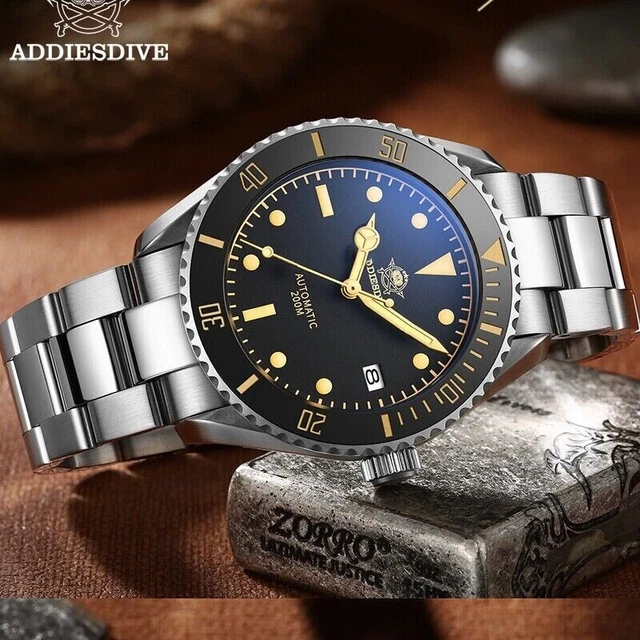 ADDIESDIVE AD2101 AUTOMATIC Mechanical Diver Watch Seiko NH35A Movement ...