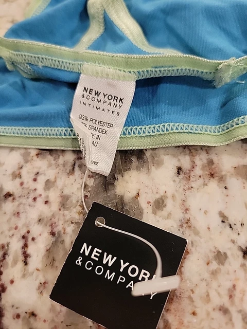 TRUE VINTAGE NEW York & Company Blue G String Thong Panty M NWT Ny & Co ...