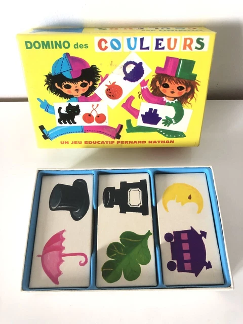DOMINO DES COULEURS Nathan 1971 - Jeu éducatif vintage années 70 80 EUR ...