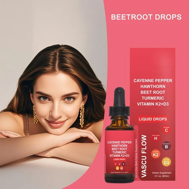 CAYENNE PEPPER HAWTHORN BeetRoot Turmeric Vitamin K2+D3 Drops BeetrootDrop... £8.18 - PicClick UK