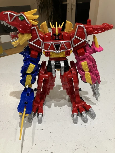 POWER RANGERS DINO Charge T Rex, Stego and Tricera Zords with No.1 ...