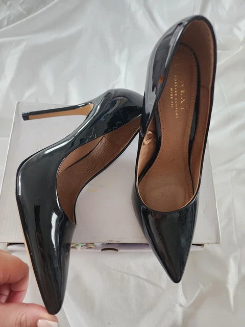 NEXT SIGNATURE WOMEN'S Black Patent Leather Court Shoes Uk Size 6 £12. ...