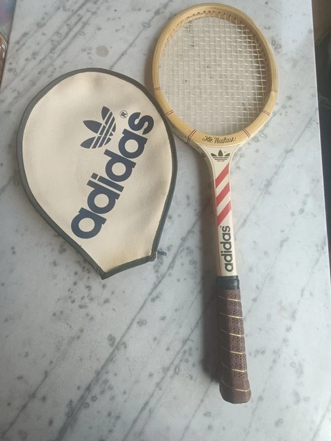RAQUETTE TENNIS BOIS adidas ilie nastase wooden tennis racket rachetta ...