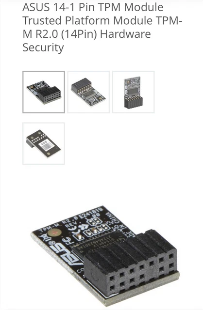 ASUS 14-1 PIN TPM Module Trusted Platform Module TPM-M R2.0 (14Pin)NEW ...