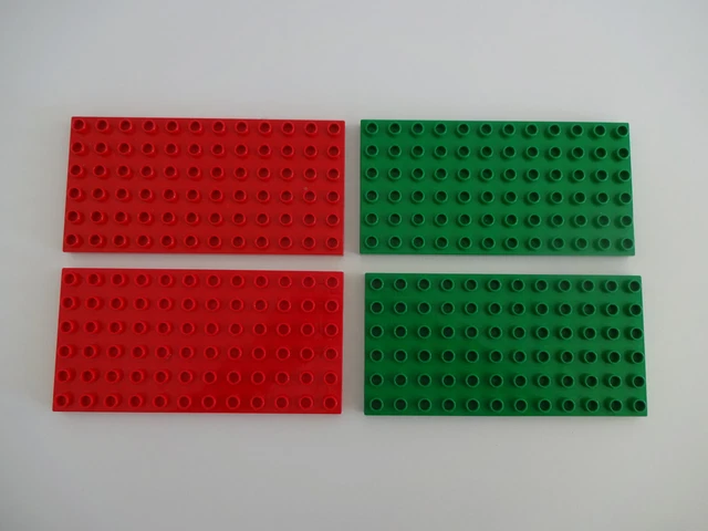 4 X LEGO DUPLO 3028 BASE PLATES 6x12 (2 RED & 2 GREEN) £11.11 - PicClick UK