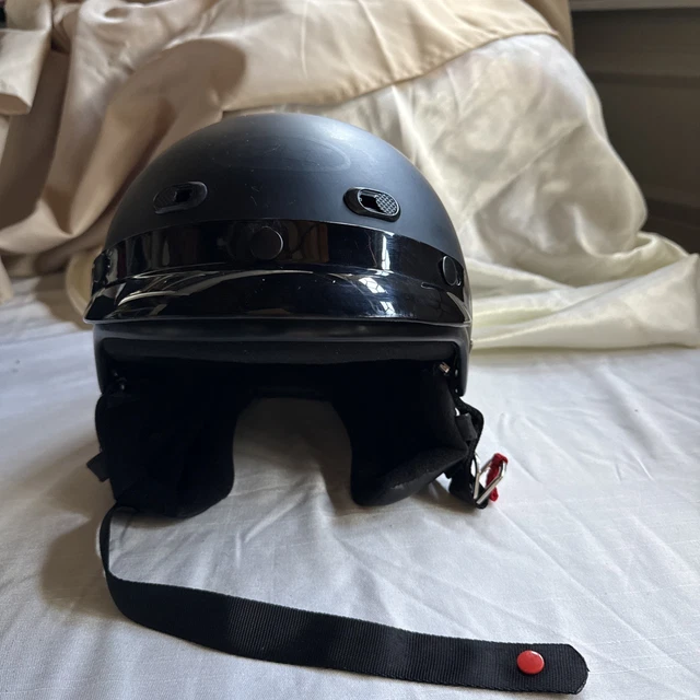BILT FALCON 1/2 Vintage Jet FMVSS No. 218 Open Face Helmet XL Black ...