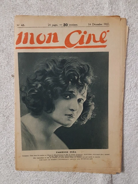 MON CINE N°43 14/12/1922 Fabienne Frea Frank Mayo Napierkowska Jane ...