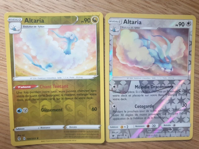 LOT CARTES POKEMON Altaria Reverse Invasion Carmin 80/111 Evo Celeste ...