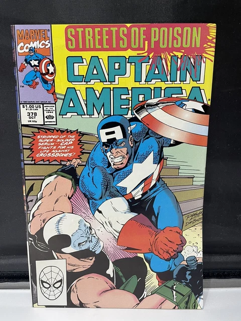 MARVEL COMICS NO. 378 1990 CAPTAIN AMERICA STREETS OF POISON EUR 2,31 ...